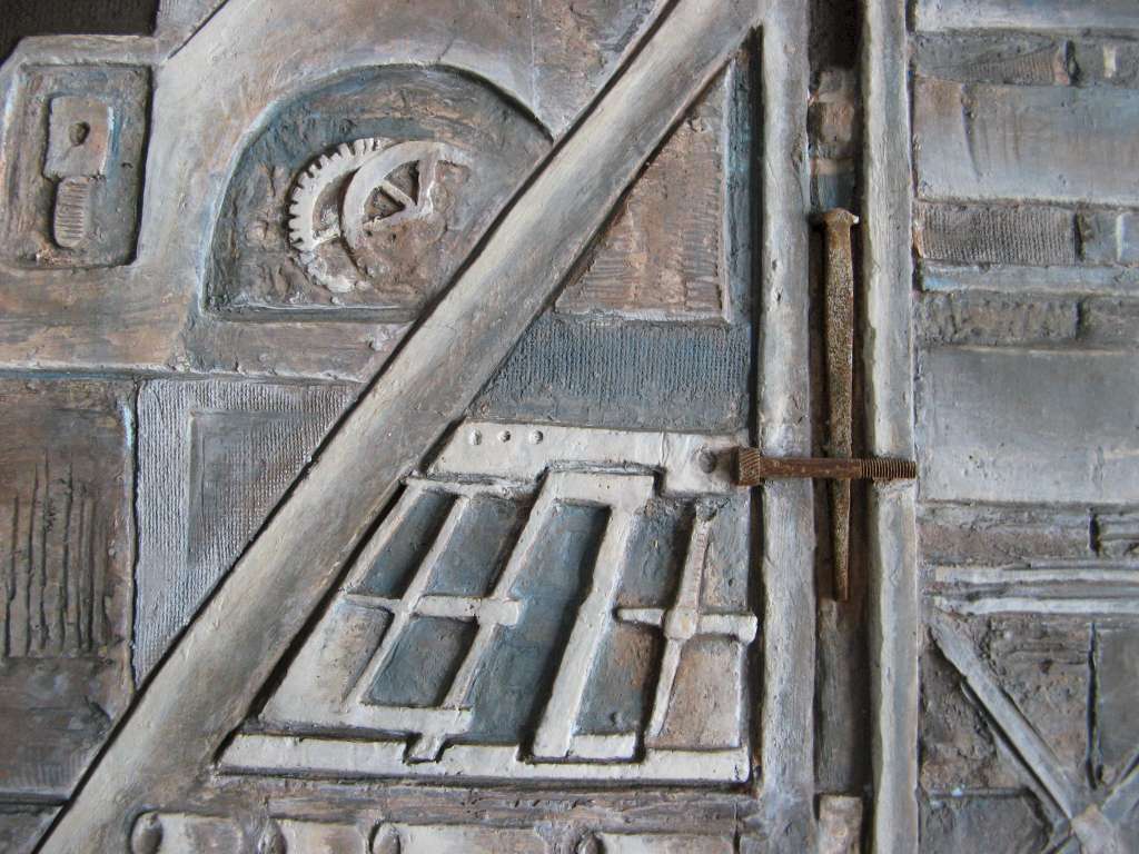 1970's abstract plaster relief picture . Relief No 17 by Betty D ...