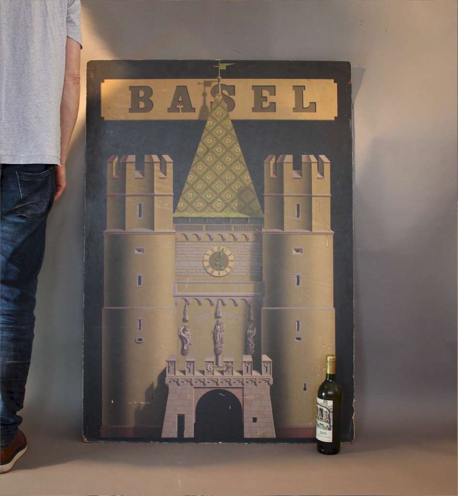 Large travel poster on board for Basel Switzerland | ART | Art Furniture