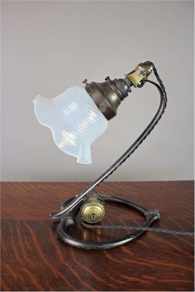 W.A.S Benson arts and crafts table lamp. c1900 | SOLD | Art Furniture