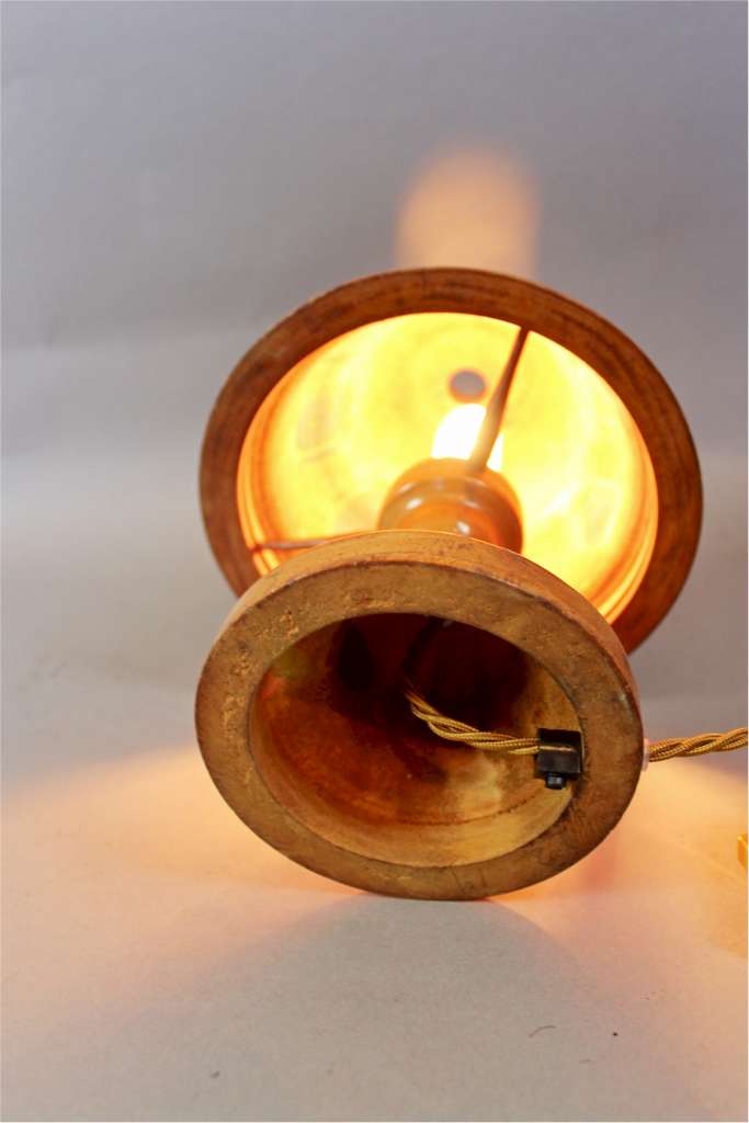 Brazilian Vintage Brazilian lamp made of Araucaria Araucana wood lamp ...