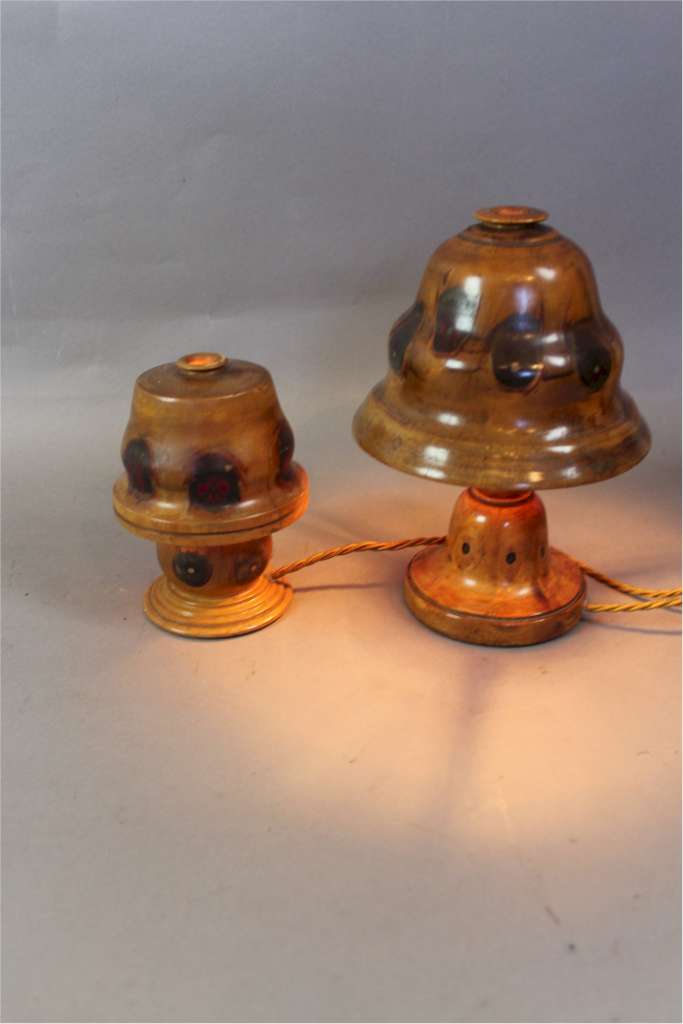 Brazilian Vintage Brazilian lamp made of Araucaria Araucana wood lamp ...