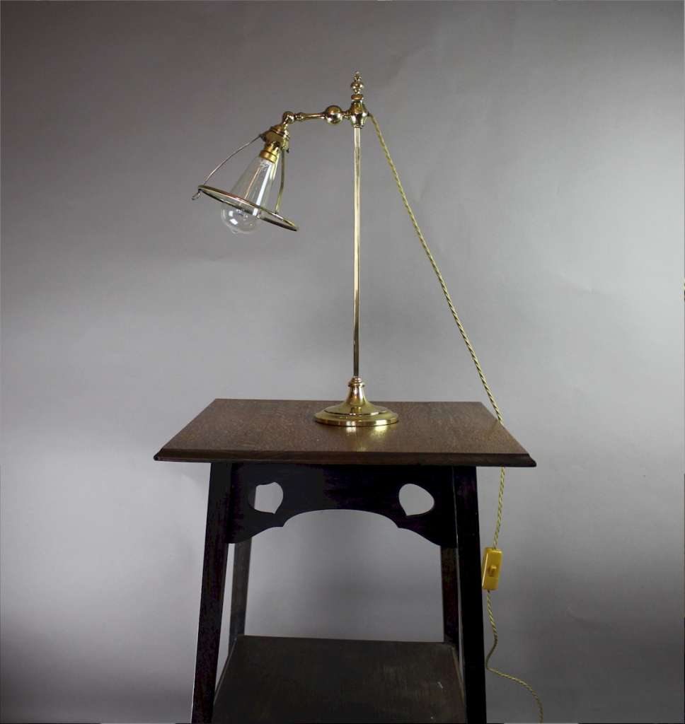 Arts and Crafts brass table lamp by Faraday and Sons | | Art Furniture