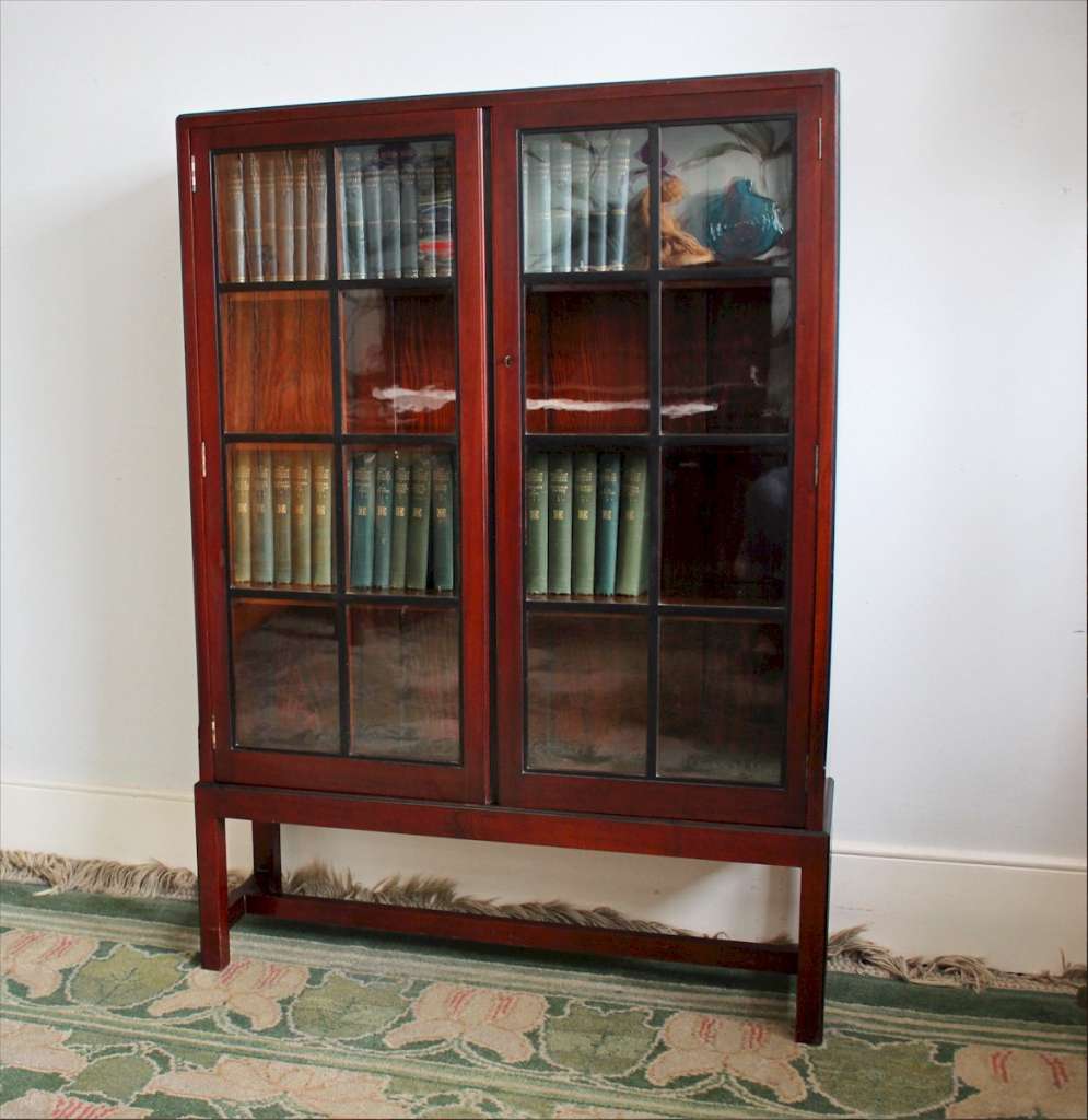 Heals mahogany lattice glazed bookcase c1920 | | Art Furniture