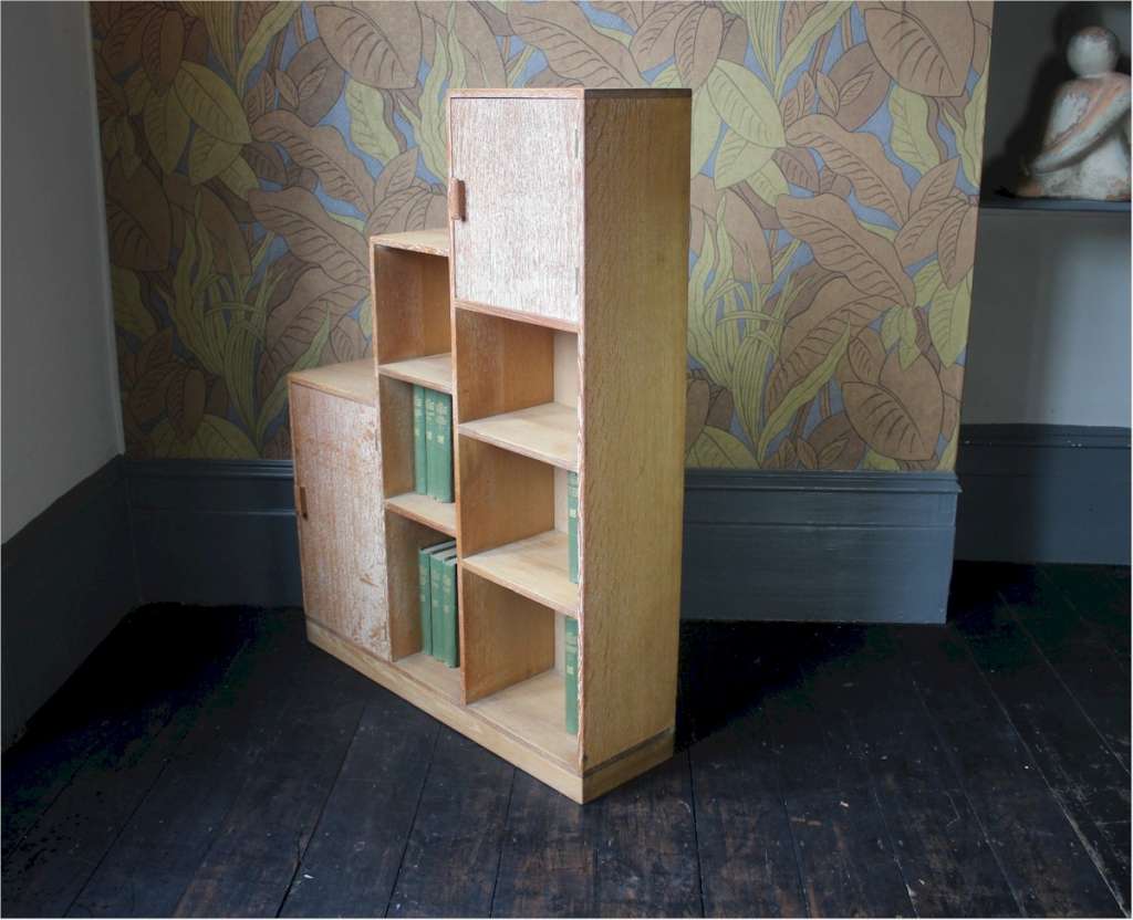 Heals modernist limed oak stepped bookcase | ART DECO Furniture | Art ...