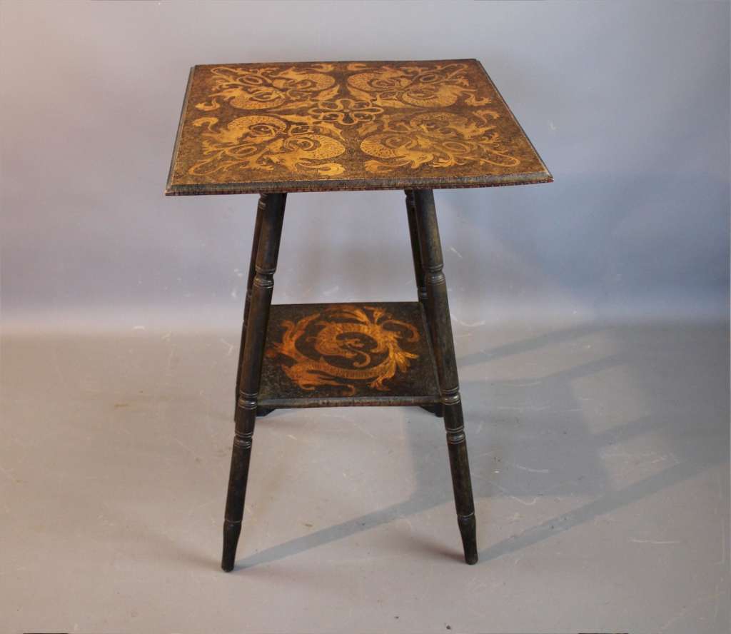 Arts and crafts pokerwork occasional table | | Art Furniture
