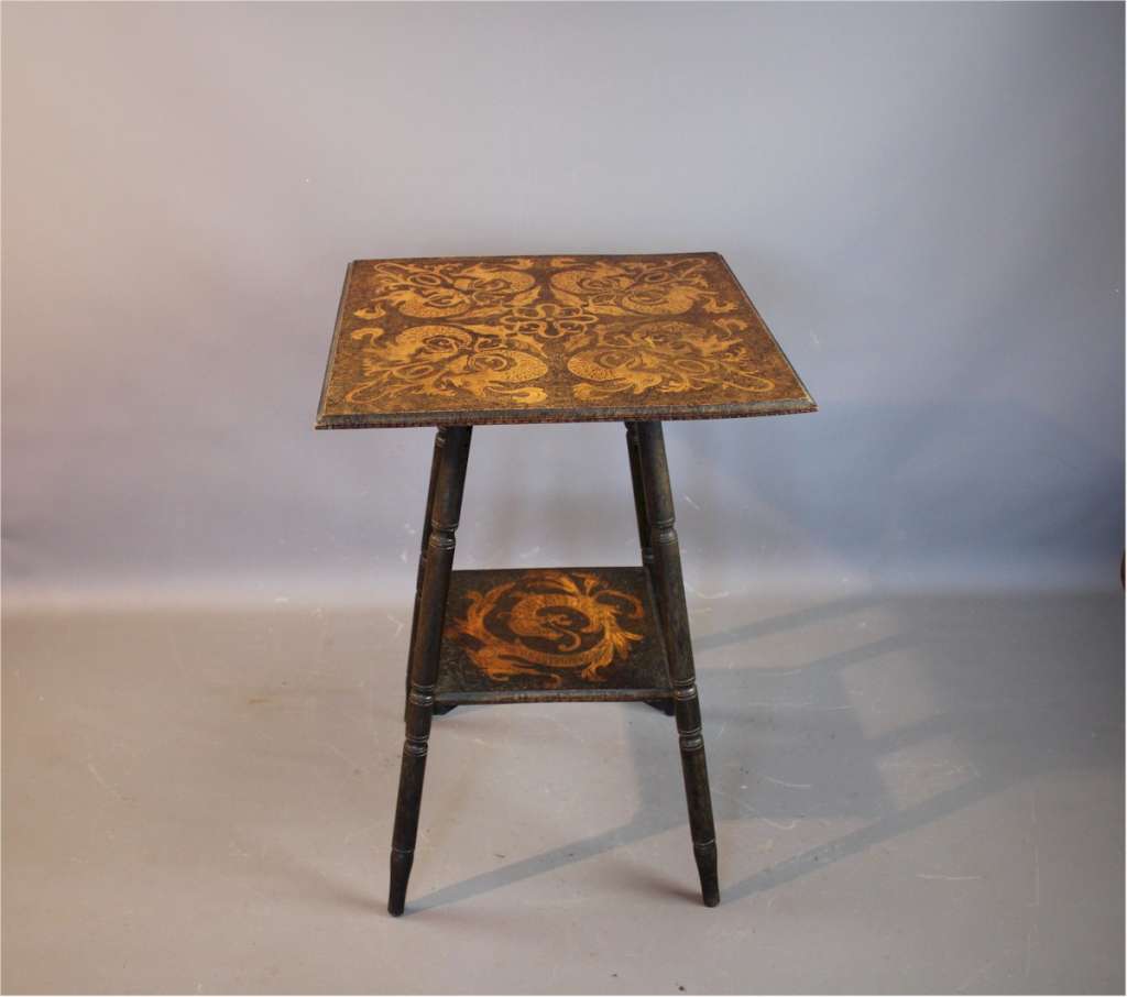 Arts and crafts pokerwork occasional table | | Art Furniture