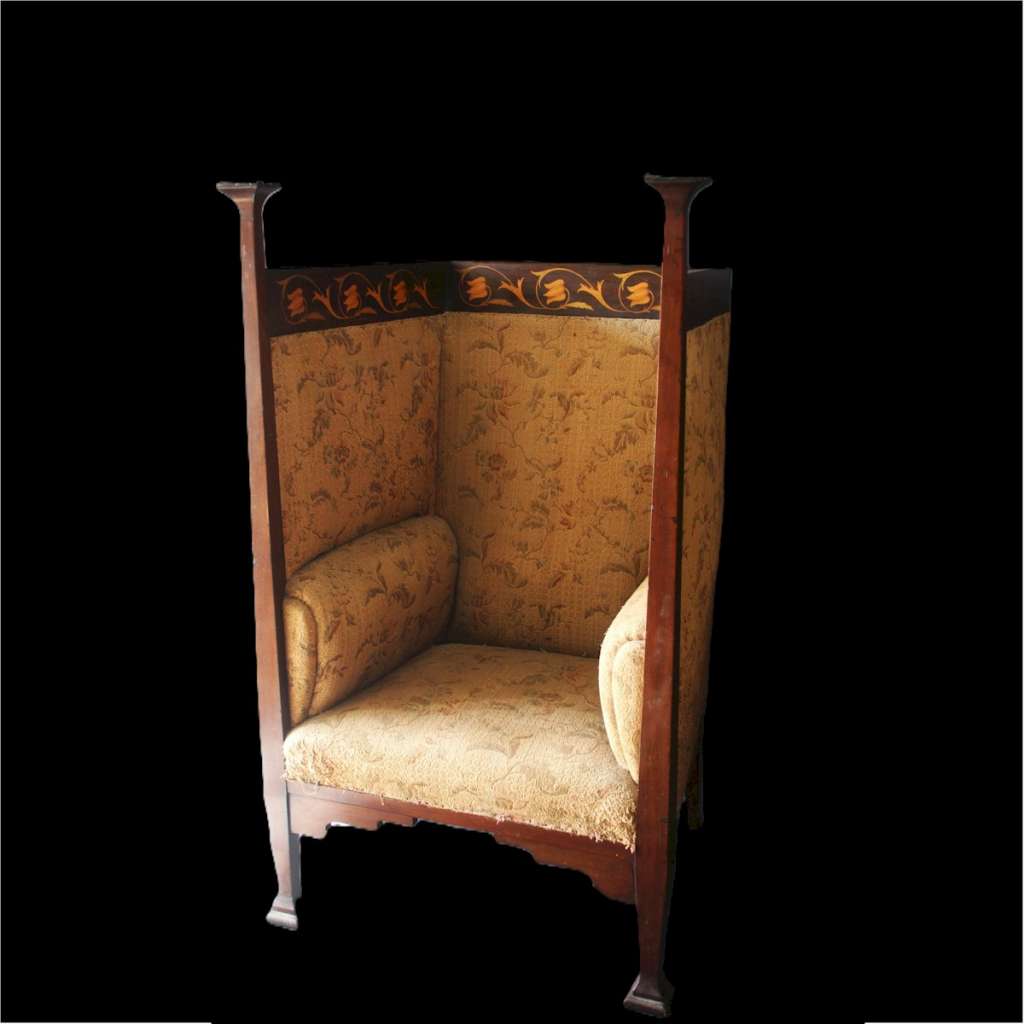 Rare Nouveau throne chair by Walter Cave | SOLD | Art Furniture